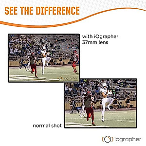 iOgrapher 37mm Wide Angle Lens for iPhone and Smartphones - Clip On Macro Lens and Wide Phone Lens - Macro Lens for iPhone and Other Smartphones - Camera Lens for Phone - Comes with Leather Case Bag