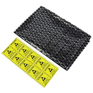 Open Top & Resealable Antistatic Bags ESD Shielding Bag with Anti-Static Labels for Hard Drive SSD HDD Motherboard Video Card RAM Electronic Devices (Pack of 40) (Assorted Sizes)