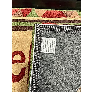 Pine Cone Welcome Machine Washable 20" x 30" Jellybean Accent Rug