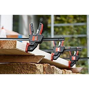 BESSEY EHK SERIES - 600 lb Clamping Force - 12 in - EHKXL12 Trigger Clamp Set - 3.625 in. Throat Depth - Wood Clamps, Tools, & Equipment for Woodworking, Carpentry, Home Improvement, DIY