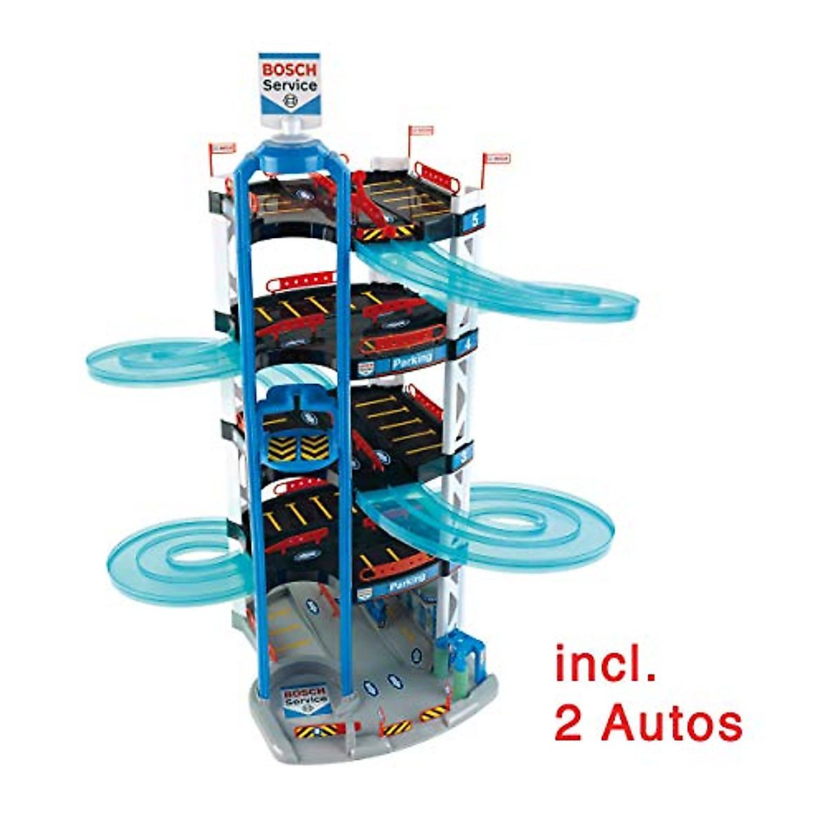 Klein Theo Bosch Car Park 5 Levels Premium Toys for Kids Ages 3 Years & Up, Bosch 5 Level Car Park