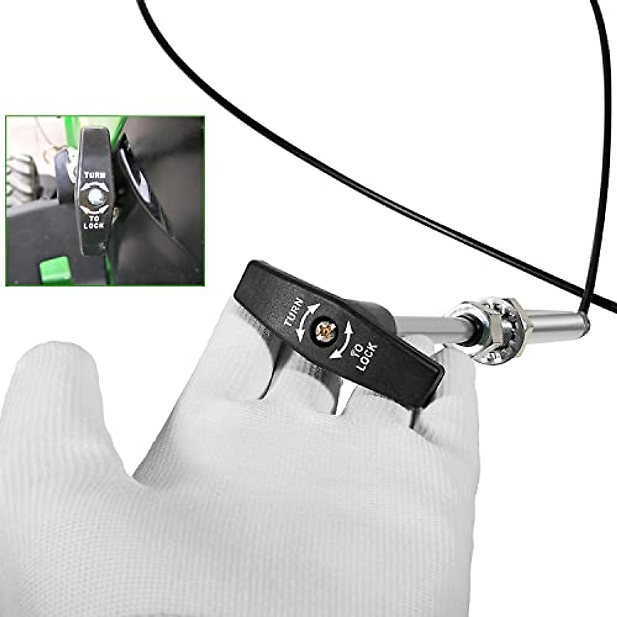 AM132704 Snowblower Remote Spout Cap Push Pull Control Cable Fit for John Deere Snow Thrower, Tractors, Snow Blower GX, LX, GT, 100 Series 245 260 265 285 335 345 425 445 455 X565 X475 X720 X724