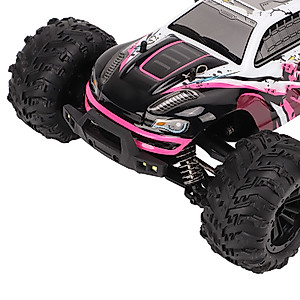 Rosvola 1/16 4WD Fast Remote Control Car, High Speed ​​RC Car Stepless Speed ​​Change 2840 Brushless Motor 70kmh for Flat Sites for Children Over 14 Years Old (Pink)