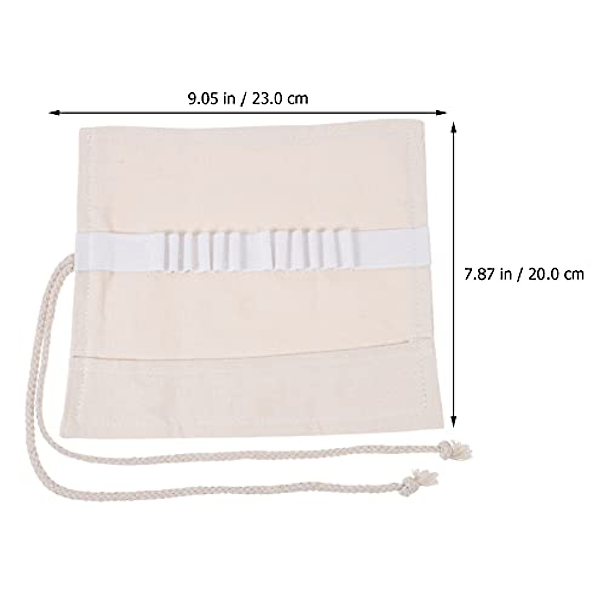 NUOBESTY Handmade Canvas Pencil Wrap 12 Lots Pencil Wrap Case Pen Paint Brush Storage Pouch Roll Up Case Large Capacity Pencil Bag for School Office Home Artist Student