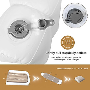 Shenglong Inflatable Airplane Bed for Kids, Toddler Travel Bed, Baby Air Mattress, Airplane Seat Extender for Kids Suit for Airplane Economy Seats, Train, Car