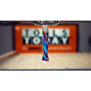 Amana Tool 46179-K CNC SC Spektra Extreme Tool Life Coated Compression Spiral 3/8 D x 1-5/8 CH x 3/8 SHK x 3-1/2 Inch Long 2 Flute Router Bit