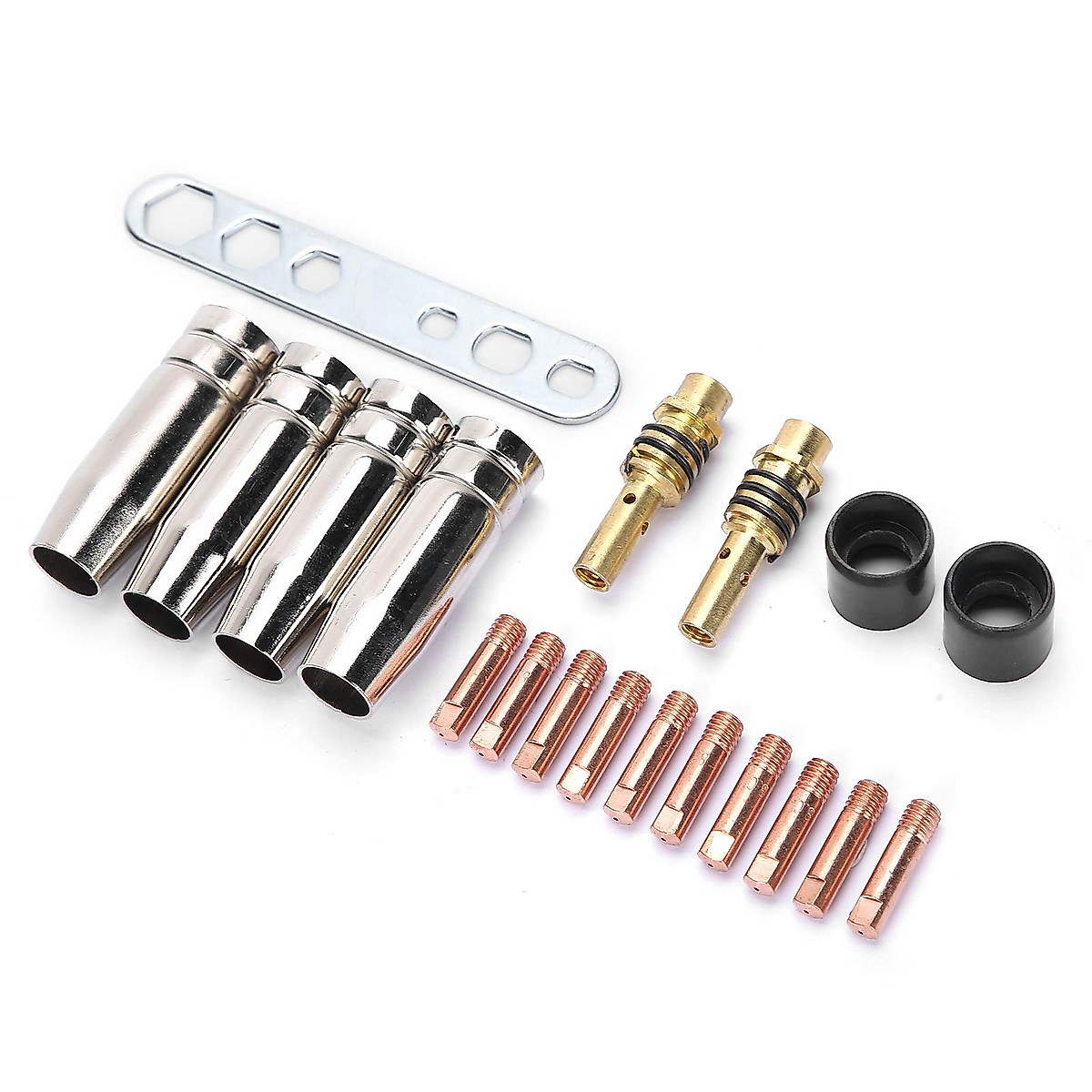 Welder Contacts, 19Pcs Torch Welding Accessories Kit M-I-G Welder Contacts 15AK Welding Accessory Nozzle Car Repair Tool