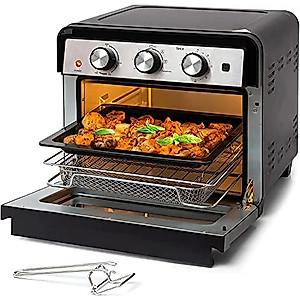 Toaster Oven 6-in-1 Convection - Air Fryer for Roast Bake Broil, 23 Quart Stainless Steel