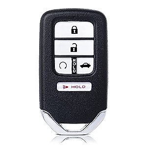 Key Fob Remote Replacement Fits for Honda Civic 2016 2017 2018 2019 2020 2021 KR5V2X Smart Proximity Keyless Entry Remote Control Uncut 5 Buttons 433Mhz (72147-TBA-A11)