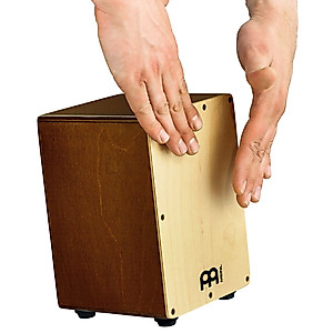 Meinl Percussion Mini Cajon Box Drum with Internal Snares-Made in Europe-Baltic Birch Wood, 2-Year Warranty, Natural (SCAJ1LB-NT)