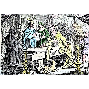 Antique Copperplate Miniature Engraving: BL14 from Ouderdom, Buyten Leven, en Hof Gedachten