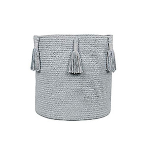 Lorena Canals Basket Woody Pearl Blue - Pearl Blue - Baskets - 9" x Ø 9" - 97% Cotton, 3% Other Fibres