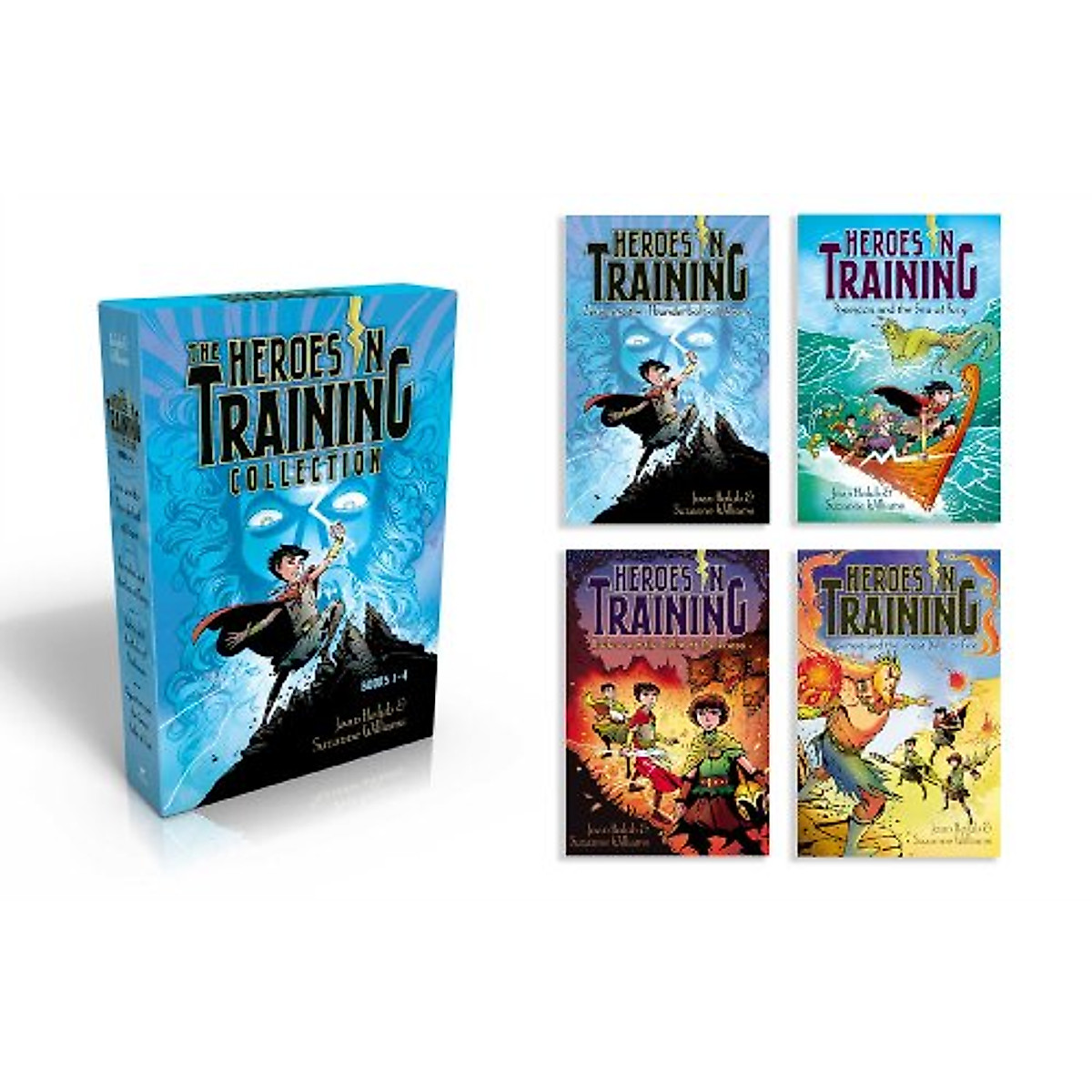 The Heroes in Training Collection Books 1-4 (Boxed Set): Zeus and the Thunderbolt of Doom; Poseidon and the Sea of Fury; Hades and the Helm of Darkness; Hyperion and the Great Balls of Fire