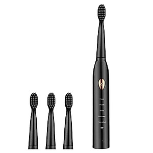 The Veneer Collection Veneer Polishing Toothbrush, Electric Toothbrush Rechargeable, Toothbrush for Veneers (Black)