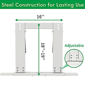 Window Air Conditioner Support Bracket, Window AC Support Bracket No Drilling Required – Easy to Install Universal Window AC Mount,(up to 200 lbs)