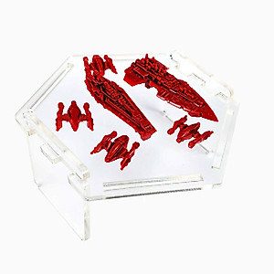 The Broken Token Fleet Stand - Twilight Imperium 4 Compatible Clear Acrylic Stands with Tabbed Feet and Slotted Tops