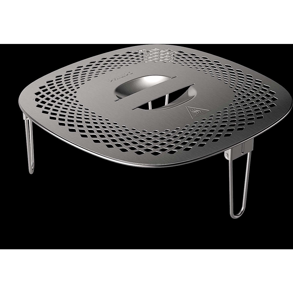 Philips Kitchen Appliances Snack Master Accessory Kit for Philips Airfryer XXL Models, with Snack Cover and Silicone Tongs, Dishwasher Safe Parts for Easy Cleaning, Foldable Legs, Silver (HD9954/01)