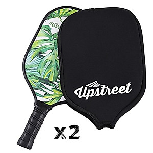 Upstreet Graphite Pickleball Paddle Set of 2 | Pickle Paddle Pickleball Set | Pickleball Rackets Include Padded Cover, Lightweight Honeycomb Composite Pickleball Paddles for Women & Men, Paddle Racket