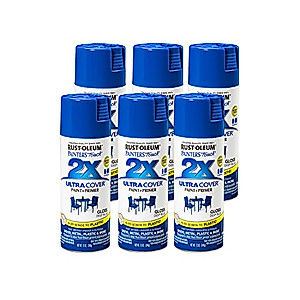 Rust-Oleum 249114-6 PK Painter's Touch 2X Ultra Cover, 6 Pack, Gloss Deep Blue & 243546 Standard Spray Grip
