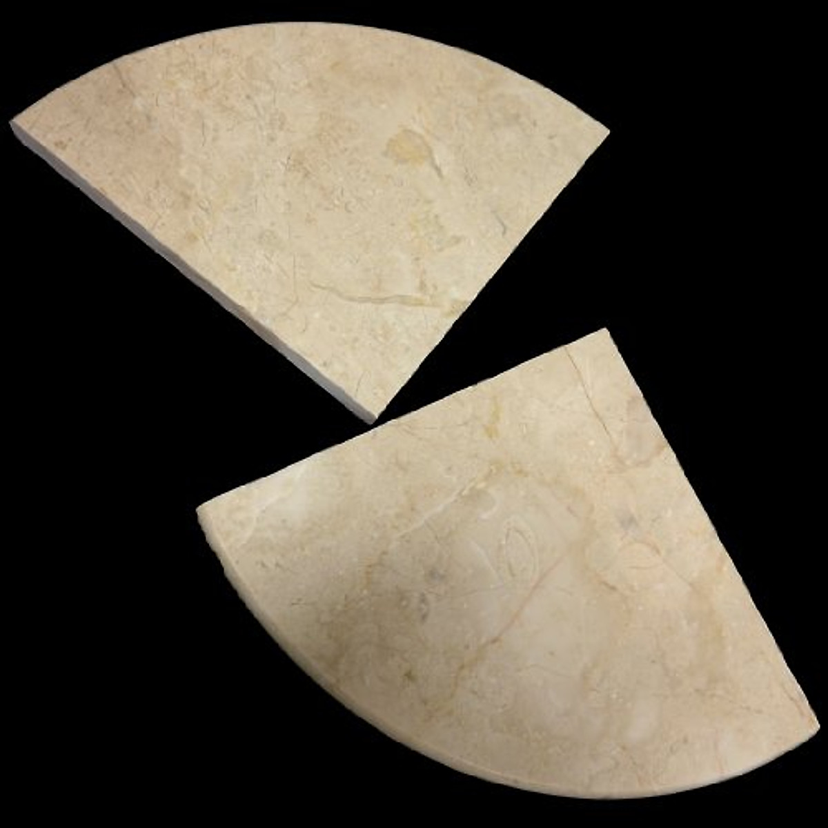 Crema Marfil Marble Both Side Polished Bathroom Corner Shelf 9''x9'' by Tile Spot