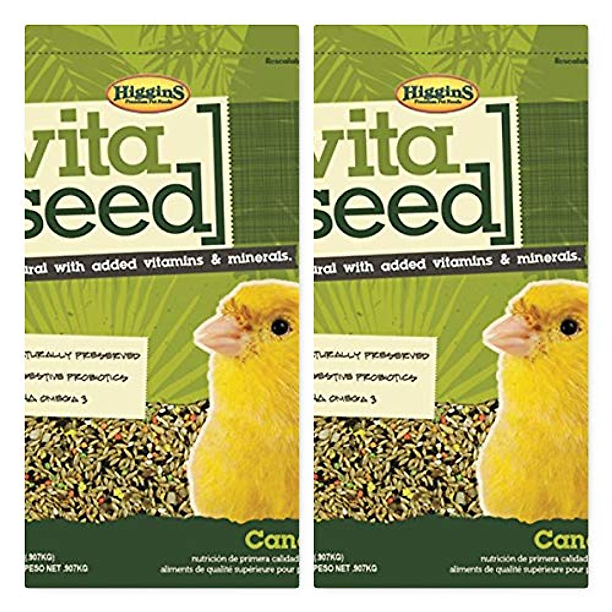 Higgins 2 Pack Canary Bird Food 2 lb. ea. Vita Seed Canary Food 2 Bags 4 Pounds Total