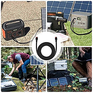 iGreely Extension Cable 10AWG Battery Charger Adapter 45A Connector for GZ Yeti /G500 Solar Generator Power Inverter and for Renogy,Boulder 200 Solar Panels 10Ft 3M