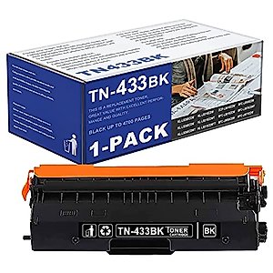 Indi 1 Pack TN433BK TN-433BK TN433 TN-433 Black High Yield Toner Cartridge Replacement for Brother MFC-L8690CDW L8610CDW L9570CDW L8900CDW L9570CDWT HL-L8260CDW L8360CDW Printer.