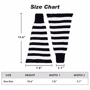 Leg Warmers for Women Girls Kawaii Y2K Leg Warmers Cutecore Gyaru Leg Warmers Goth Lolita Accessories Skull AB One Size