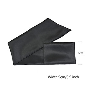 Wig Grip Band Soft Satin Scarf Fashion Headbands for Lace Frontal Wigs Fixing, Makeup, Sports, Yoga, Facial (1 Pcs, Black)