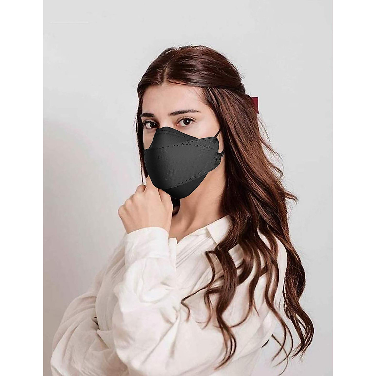 CleanTech (Pack of 10 [EverGreen CleanTop] (Adjustable Strap) 4-Layers Premium Filters (KF94 Certified) Face Mask Protective Disposable Safety Dust Covers (Adults) Individual Packaged - Black Large