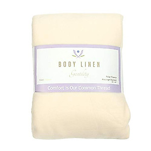 Body Linen Gentility™ Polar Fleece Massage Table Blanket, Warm, Cozy and Plush Spa Blankets. Create That Perfect Atmosphere. 54 x 80 inches, 100% Polyester - Natural - Natural