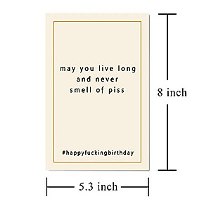 Funny Birthday Card - May You Live Long. Card for Best Friend, Brother, Sister, Joke Naughty Card