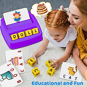 HahaGift Toddler Girl Toys Age 3 4 5 6 7，Matching Letter Game Preschool Learning Educational Toys for Kids 3-8 Year Old Boys Girls, Best Christmas Birthday Toy Gift for 3 4 5 Years Old Kindergartener