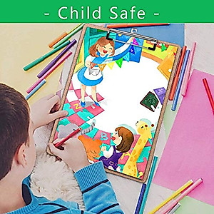 Clipboards,Set of 6 Multi Pack Clipboard, ECO Friendly Durable Wooden 9"x12" Hardboard | Holds 100 Sheets! with Strong Hangable Low Profile Clip | Standard A4 Letter Size Office Classroom Supplies