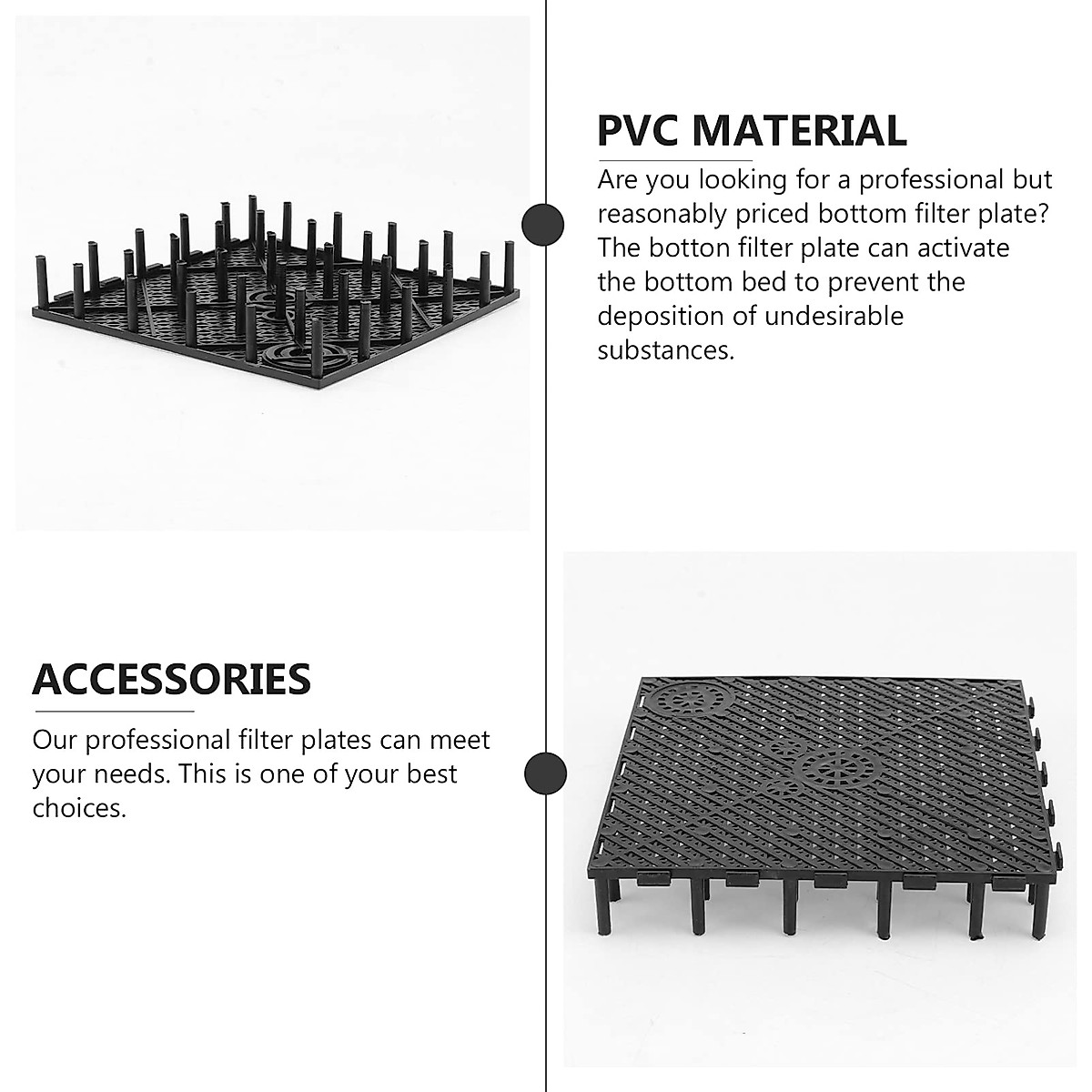 Hemobllo 40 Pcs Bottom Filter Canister Filters for Aquarium Fish Tank Stand Fish Tank Gravel Fish Tank Aquarium Under Gravel Bakki Shower Clapboard Bottom PVC Divider