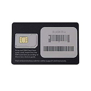 Verizon Wireless 4G LTE SIM Card - All 3 Sizes (3-in-1), Nano/Micro/Standard Sizes (4FF / 3FF / 2FF)