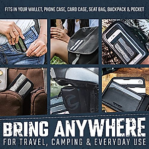 Forkanife Travel, Ultra-thin Travel Utensils, Stainless Steel Fork and Knife Travel Silverware, Safe and Reusable Travel Cutlery Set for Schools, Airports and More, 3.27 x 2.07-inch Case - Cold4ged