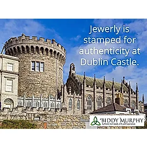 Claddagh Ring For Women Made In Ireland 925 Sterling Silver with Brilliant Green Cubic Zirconia Heart Woven Band Detail Made by Irish Artisan Jewelers, Size 6.5