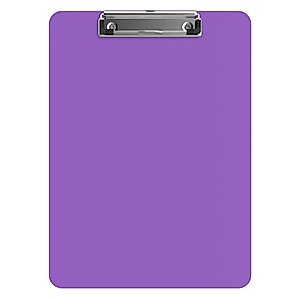 Letter Size 8.5 x 11 Plastic Clipboard - Lilac