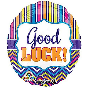 Anagram International, Inc. Good Luck Stripe/Cheveron Party Balloon, 21", Multicolor