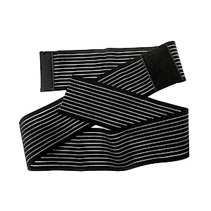 Sports Knee Wraps (Pair) Weight Lifting, Gym Workout, Cross Training WODs,Fitness & Powerlifting - Knee Straps Squats - Compression & Elastic Support (Black)