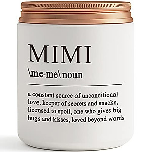 Mimi Gifts- Funny Mimi Birthday Gift, Mother’s Day Gifts for Mimi Grandma Grandmother, Mimi Definition Candle