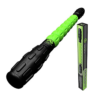 Massage Roller Stick Pro - Best Body Roller for Muscles Deep Tissue, Sore Calf, Cramps, Back Tightness, Knots, Myofascial Release, Physical Therapy, Recovery - Muscle Roller Stick for Athletes (Green)