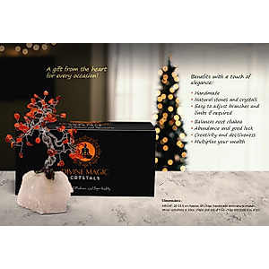 Divine Magic Carnelian Healing Good Luck Money Tree Abundance Home Decor Decoration Crystal Tree Sculpture Gift Figurine Good Health Wealth