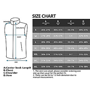 Little Donkey Andy Men's Lightweight Softshell Vest, Windproof Sleeveless Jacket for Travel Hiking Running Golf Gray XL