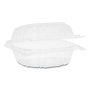 Pactiv Evergreen Sensation Smartlock Clear Hinged Lid Containers, 5.24 X 5.25 X 2.57, Clear, 375/Carton (Yci820500000)