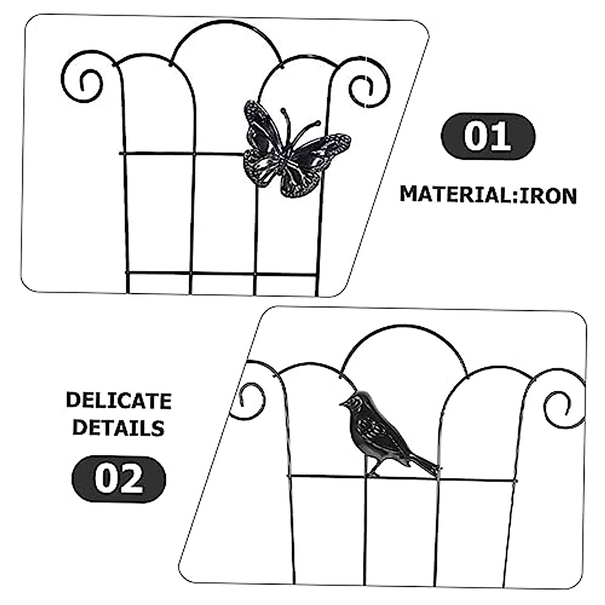 YARNOW 6 Pcs Plant Climbing Support Frame Creative Mountain Turtle Flower Pot Bracket Climbing Rattan Frame Metal Iron Fixing Rod 2pcs Rose Trellises Indoor Plant Shelf Flower Support