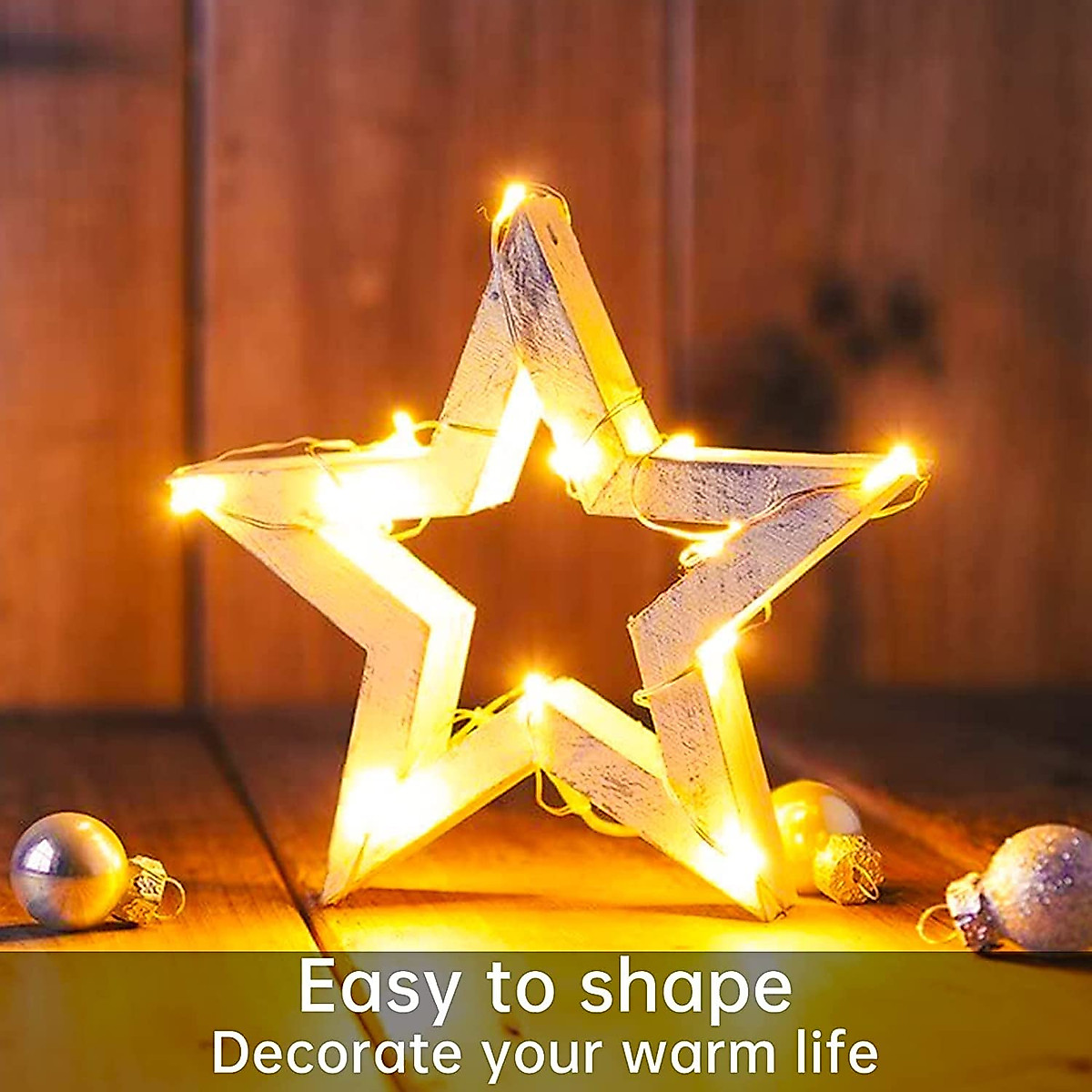 UFAY 15 Pack Fairy Lights Battery Operated(Batteries Included), 10ft 30 LED Silver Wire String Lights Waterproof Firefly Mini Led Starry Light for Party Crafts Wedding Christmas Decor(Warm White)