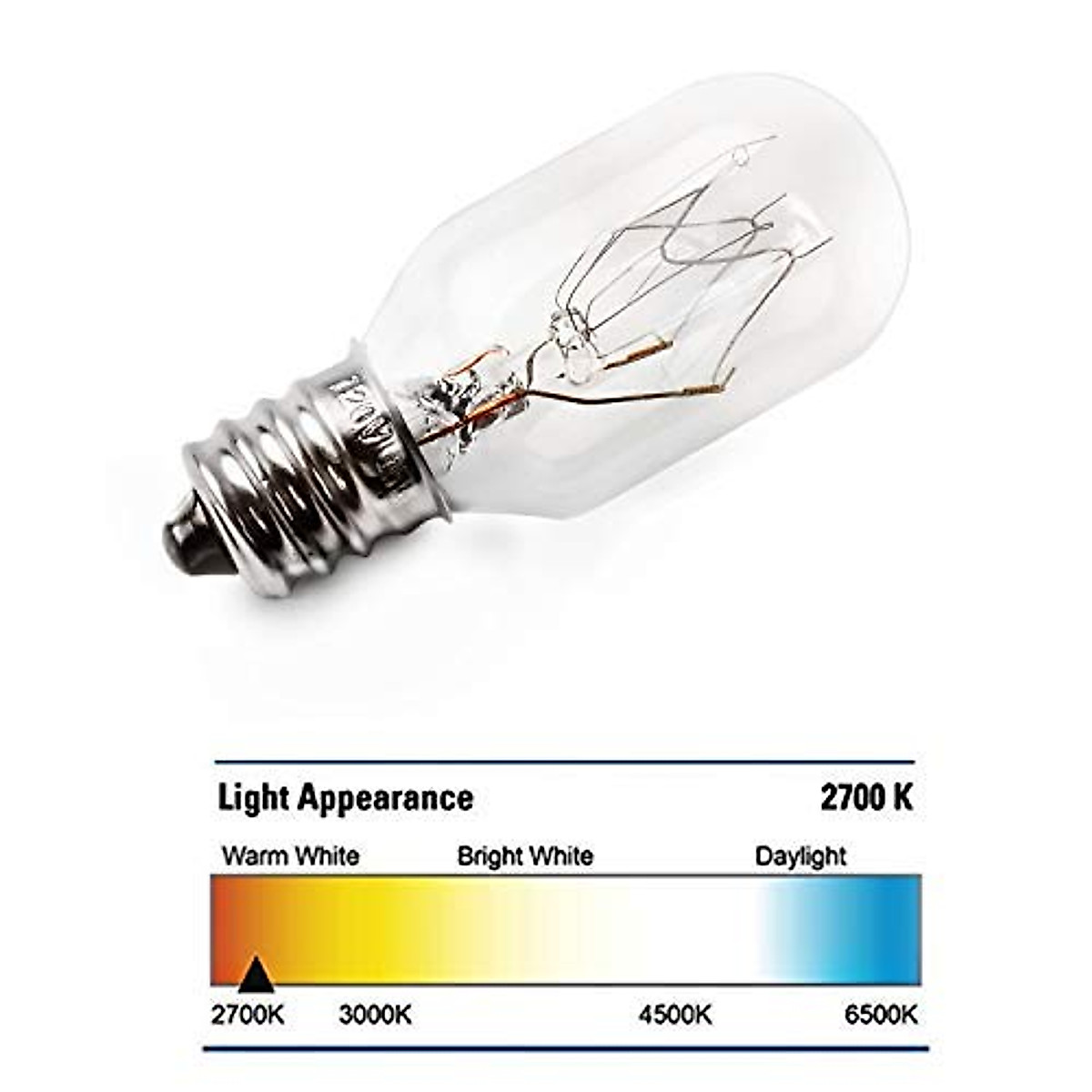 haraqi 6 Pack 15 Watt E12 Socket Salt Lamp Bulbs,Replacement Incandescent Bulbs for Himalayan Salt Rock Lamps and Plug in Night Lights