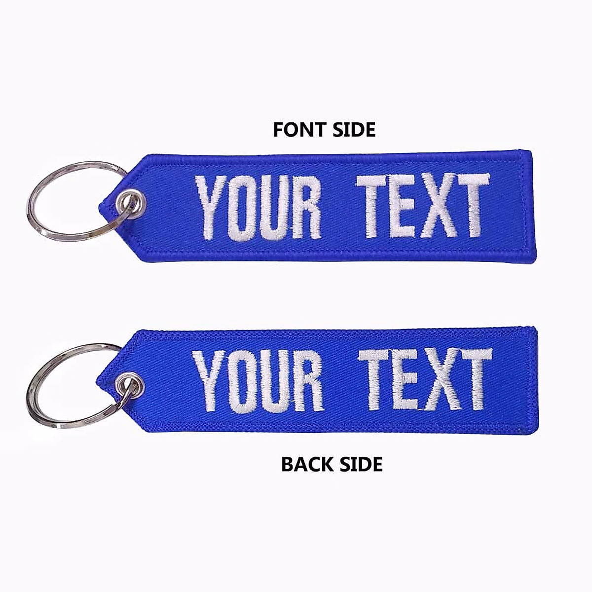Graceful life Custom keychain,personalized keychains tag for motorcycles cars ATV scooters,embroidery key chain